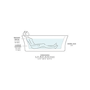 KOHLER K-6367-0 Stargaze 72-Inch x 36-Inch Freestanding bath with fluted shroud and center drain, White