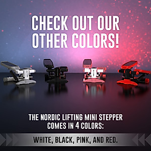 Mini Stepper & Stair Climber Machine - w/Resistance Bands Set - Built in Monitor by Nordic Lifting