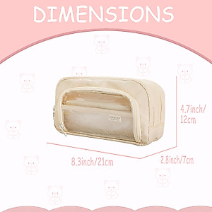 ACEIOT Pencil Case Large Capacity Pencil Pouch, Aesthetic Pencil Case Pouch, Cute Pencil Case for Kids Students, Kawaii Pencil Bag, Preppy Pencil Case for School, Stationery Storage Bag