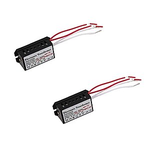 KOOBOOK 2Pcs 110V to 12V 60W Electronic Transformer Power Supply Converter Adapter for Halogen Light