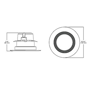 HALO LT 4 inch Selectable 3CCT (3000K-5000K) Integrated LED, White Recessed Light, Dimmable Retrofit Trim