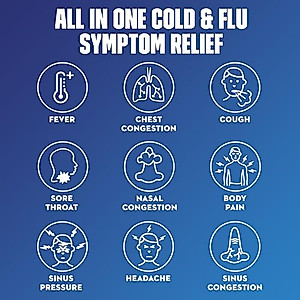 Mucinex Fast-Max Max Strength Cold and Flu Medicine for Adults, Daytime Cold Medicine, Over-the-Counter Medication With Acetaminophen, Dextromethorphan HBr, Guaifenesin, Phenylephrine HCl, 20 Caplets