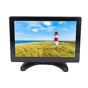 Rengu Touchscreen Monitor, HD Color Computer Monitor Dual 10.1-in. Wide Multiinterface Application for Games (US Plug)