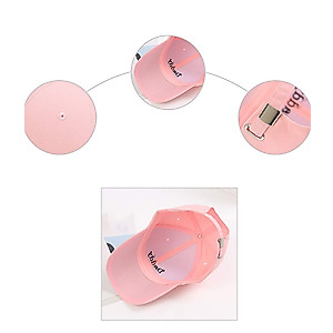 Foetest Cap Adjustable Baseball Cap Daddy Hat Headdress Dad-Cap Hat Sunhat Hip-Hop Flat Snapback Pink