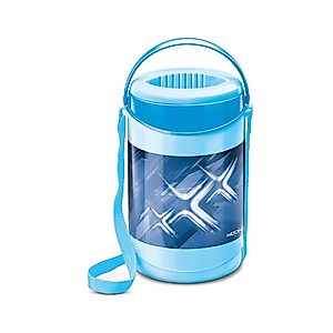 MILTON Econa Deluxe 4 Container Insulated Luch Box, Yellow Brown