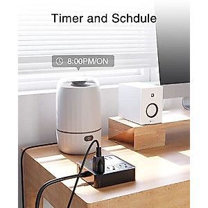 GHome Smart Power Strip, 3 USB Ports and 3 Individually Controlled Smart Outlets, WiFi Surge Protector Works with Alexa Google Home, Home Office Cruise Ship Travel Multi-Plug Extender Flat Plug, 10A