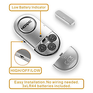 Door Window Alarm Sensors 4 Pack New Version with Two Volume Levels NOOPEL Burglar Intruder Entry Sensor Alert for Home Security with Batteries Included