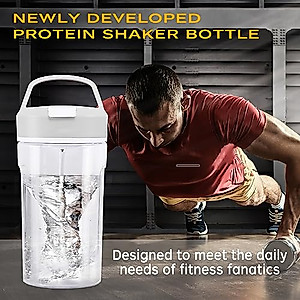 mountop Electric Protein Shaker Bottle, 18oz Rechargeable Blender Bottles, BPA-free Shaker Cups for Protein Shakes, Portable Drink Mixer Gym Accessories Pre Workout Bottles for Men/women, Grey