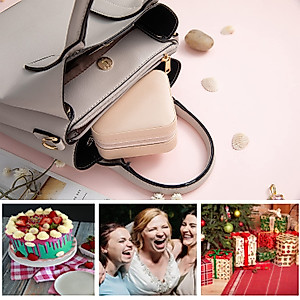 KElofoN Travel jewelry case Travel jewelry box Travel Jewelry Organizer Small Jewelry Organizer Box for Girls Women with Mirror