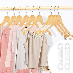 100 Pieces Clear Clothes Hanger Grips Non-Slip Rubber Clothing Hanger Strip Shoulder Strips for Wood Plastic Hangers Closet