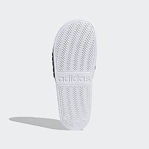 adidas Unisex Shower Slide Sandal, White/Core Black/White, 10 US Men
