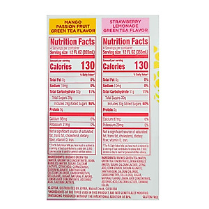 Joyba Bubble Tea, Green Tea Variety Pack, 12 Fluid Ounce (Pack of 8)