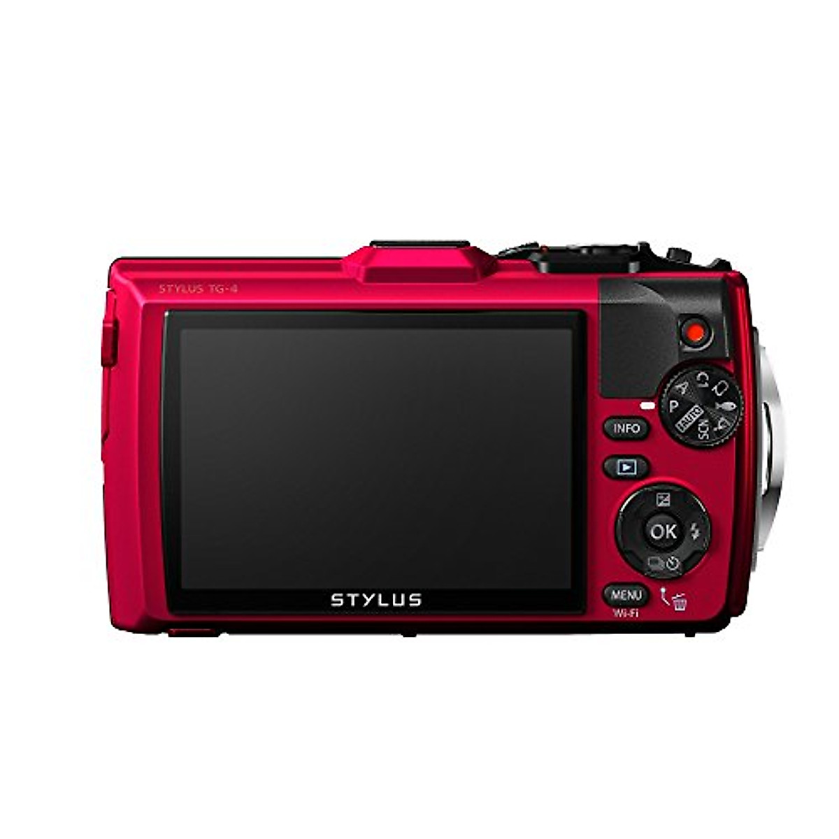 Olympus TG-4 16 MP Waterproof Digital Camera with 3-Inch LCD (Red)