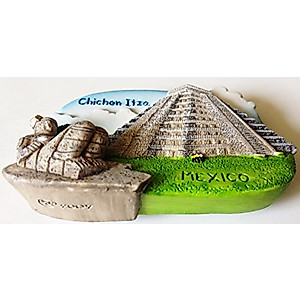 Chichen Itza Pyramid MEXICO Resin 3D fridge Refrigerator Thai Magnet Hand Made Craft.