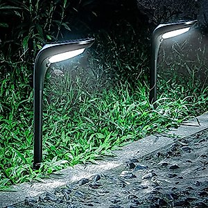 OSORD Solar Pathway Lights,【4 Pack】 Solar Outdoor Lights Pathway Bright High Lumen Waterproof with 2 Color Modes LED Path Lights Solar Powered, Garden Solar Landscape Lights for Sidewalk Walkway Yard