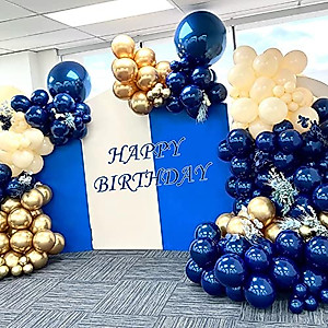 Navy Blue Balloon Garland Kit, 84 Pieces Dark Blue Balloons Navy Balloons Different Sizes with 18/12/10/5 Inches for Gender Reveal, Birthday Party, Bridal Shower, Baby Shower