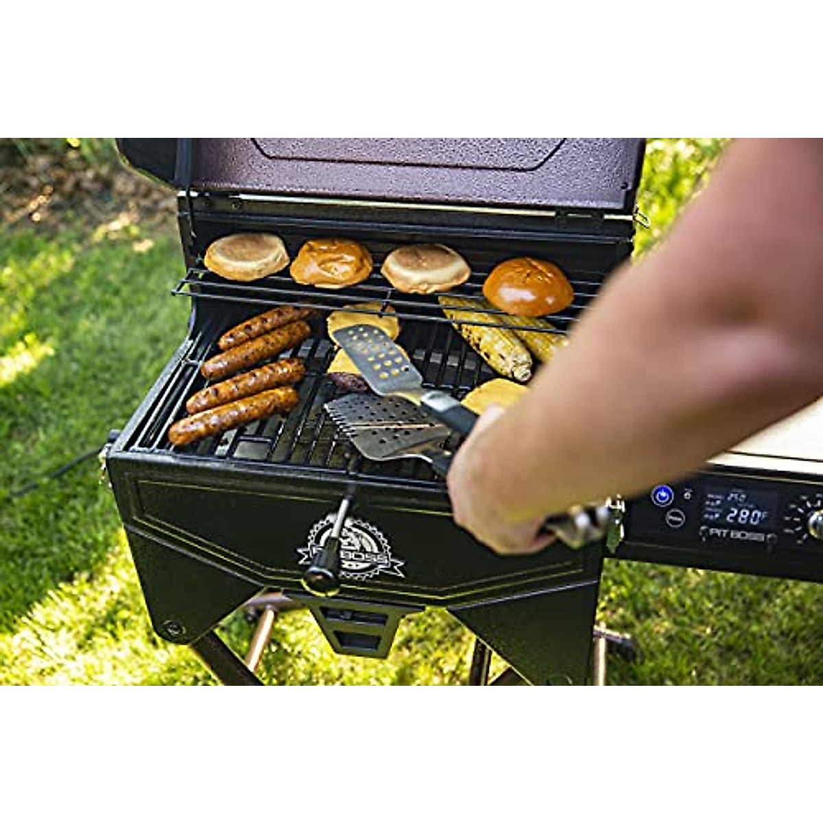 PIT BOSS Mahogany 260 Portable Wood Pellet Grill (PBPEL26010570)