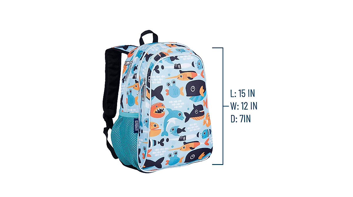 Wildkin 15" Kids Backpack & Lunch Bag Bundle - Big Fish