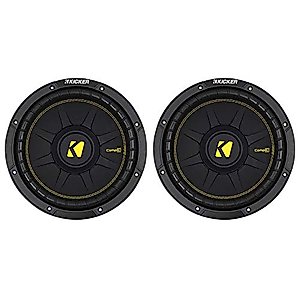 Kicker Subwoofer Package (2) 44CWCD104 Comp C Car Audio Dual 4 Ohm 10" Sub CWCS10 Pair