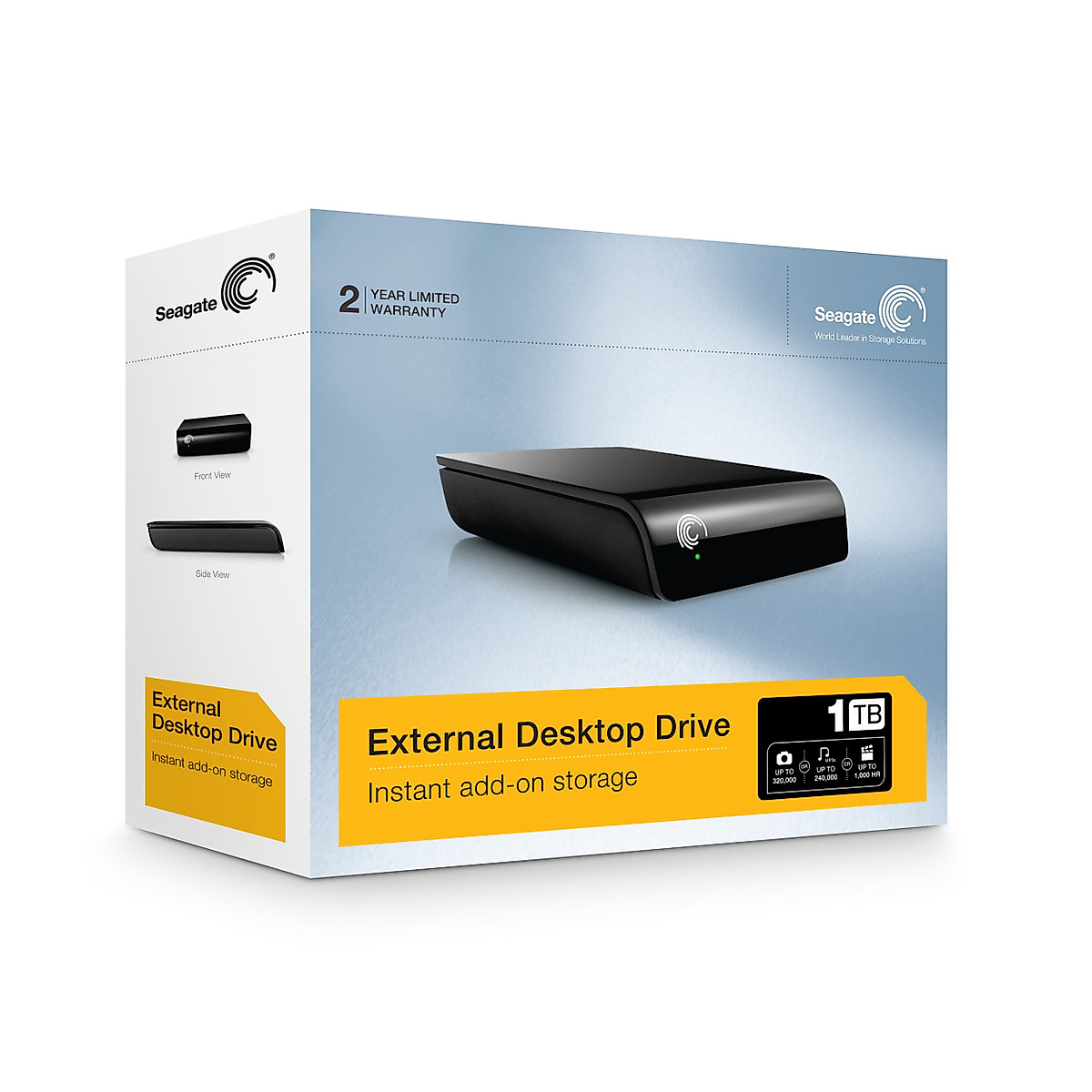 SEAGATE Expansion 3 TB USB 2.0 Desktop External Hard Drive STAY3000100 Black