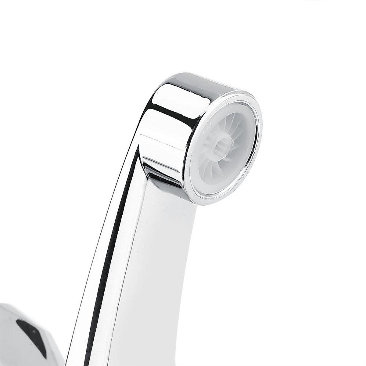 Basin Single Cold Faucet, Chrome Finished Plastic Single Cold Faucet Water Tap for Bathroom Basin Kitchen Sink - G1/2 Interface - 1/4 Turning Opening(2)