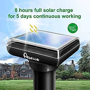 Apello 2 Pack Mole Repellent Solar Mole Repeller Vole Deterrent Gopher Repellent Ultrasonic Chipmunk Repellent Outdoor No Mole Killer Harm to Your Yard