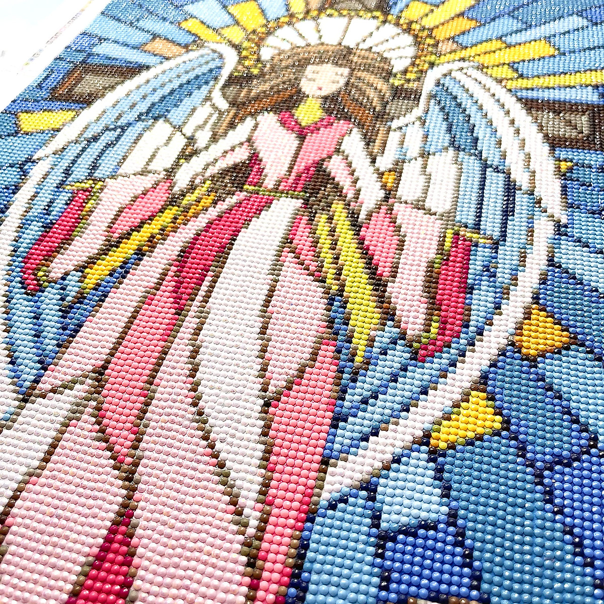 5D Diamond Painting Kits for Adults Full Drill Round with AB Diamonds - an Angel Diamond Art