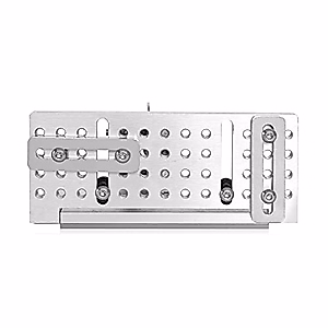 OneChoi Belt Grinder Knife Jig, 9-3/4’’ Long Sharpening Locator Adjustable Angle -5°~ 25°, Belt Knife Sharpener Jig with Dual Press Plates,Knife Making Angle Grind Guide for Belt Sander Machine