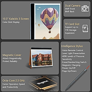 Bigme inkNote Color + Ereader 10.3" Epaper Tablet 6G 128GB E Ink Tablet Digital Paper with Dual Cameras TF Card Slot, Notetaking Tablet with Stylus and Cover
