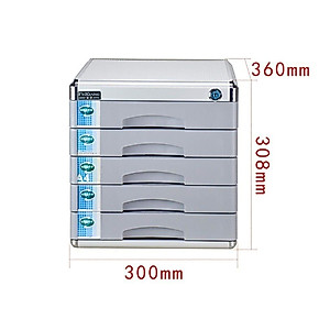 Flat File Cabinet, 5-Layers Office Storage Cabinet, Desktop Storage with Lock, Suitable for A4 File Storage