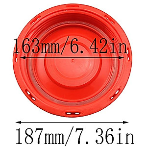 LQ Industrial IBC Tote Lid Cover 163mm/6.42inch Heavy Duty Plastic IBC Tank Adaptor Water Liquid Storage Lid Cap with Gasket for Industry Storage