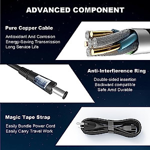 65W 45 Watt AC Adapter for Dell Laptop Charger,19.5V 3.34A Dell Latitude 5400 5500 5480 5490 5580 5590 7400 7480 7490 7290 7280 E5400 E5420 E5450 E5470 E5570 E6420 E6430 E7470 Computer Power Cord