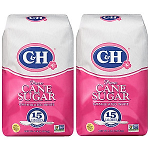 C&H Premium Pure Cane Granulated Sugar, 4 LB Bag (Pack of 2)