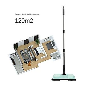 Multifunction Hand Push Sweeper Household Lazy Dry Sweep Wet Mop Storage Three-in-one Suction Sweeper Household Cleaning Machine Long Handle 120cm,1Pcs