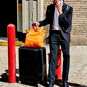 SYZY World's Most Compact Travel Tote Bag Portable Shopping Beach Market Bag - Reusable Collapsible Stuffable