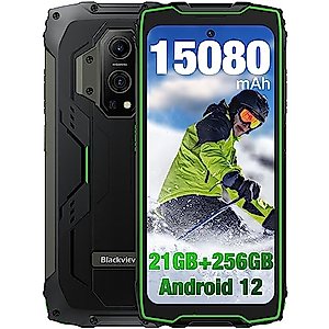 Blackview Rugged Smartphone(2023), BV9300 21GB+256GB/1TB,15080mAh Battery/33W,100 Lumen Flashlight,6.7" FHD+ 120Hz,50MP+32MP, Android 12 Rugged Cell Phone,Rugged Phone Unlocked FPR/FACE ID/NFC/OTG