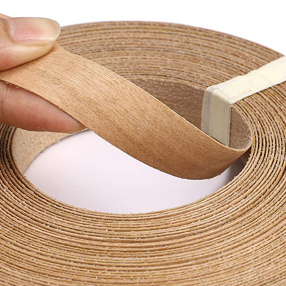 Skelang Cherry 3/4" x 50' Roll Wood Veneer Edge Banding Preglued Iron-On with Hot Melt Adhesive Edgebanding Flexible Wood Tape