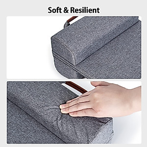 Lap Desk - Fits up to 17 inch Laptop Desk, Built in Mouse Pad Portable Lap Stand Lightweight Laptop Table with Phone Holder, Laptop Stand for Bed Sofa Home Office, Grey