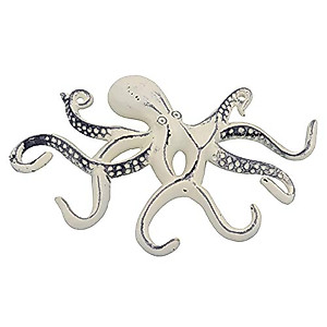 Swimming Octopus Key Hook Antique Look/Distress Ivory/Vintage Hook/Sea Theme Hook/Coastal Hook and Swimming Octopus Key Hook Antique Look/Distress Pink/Vintage Hook/Sea Theme Hook/Coastal Hook
