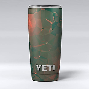 Design Skinz Green Geometric V10 - Skin Decal Vinyl Wrap Kit Compatible with The Yeti Rambler Cooler Tumbler Cups