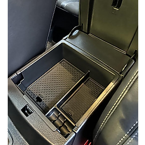 Vesul Compatible with Ford Ranger 2019 2020 2021 2022 2023 Accessories Center Console Organizer Storage Tray Armrest Secondary Box ABS Tray Insert Interior Organizer Glove Pallet