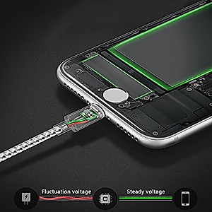 iPhone Charger, 4Packs(3ft 6ft 6ft 10ft)Charging Cable MFi Certified USB Lightning Cable Nylon Braided Fast Charging Cord Compatible for iPhone13/12/11/X/Max/8/7/6/6S/5/5S/SE/Plus/iPad(Grey+ White)