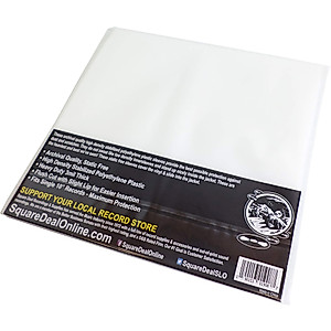 (500) 10" Record Inner Sleeves - High Density Polyethylene - 10-1/8" x 10"