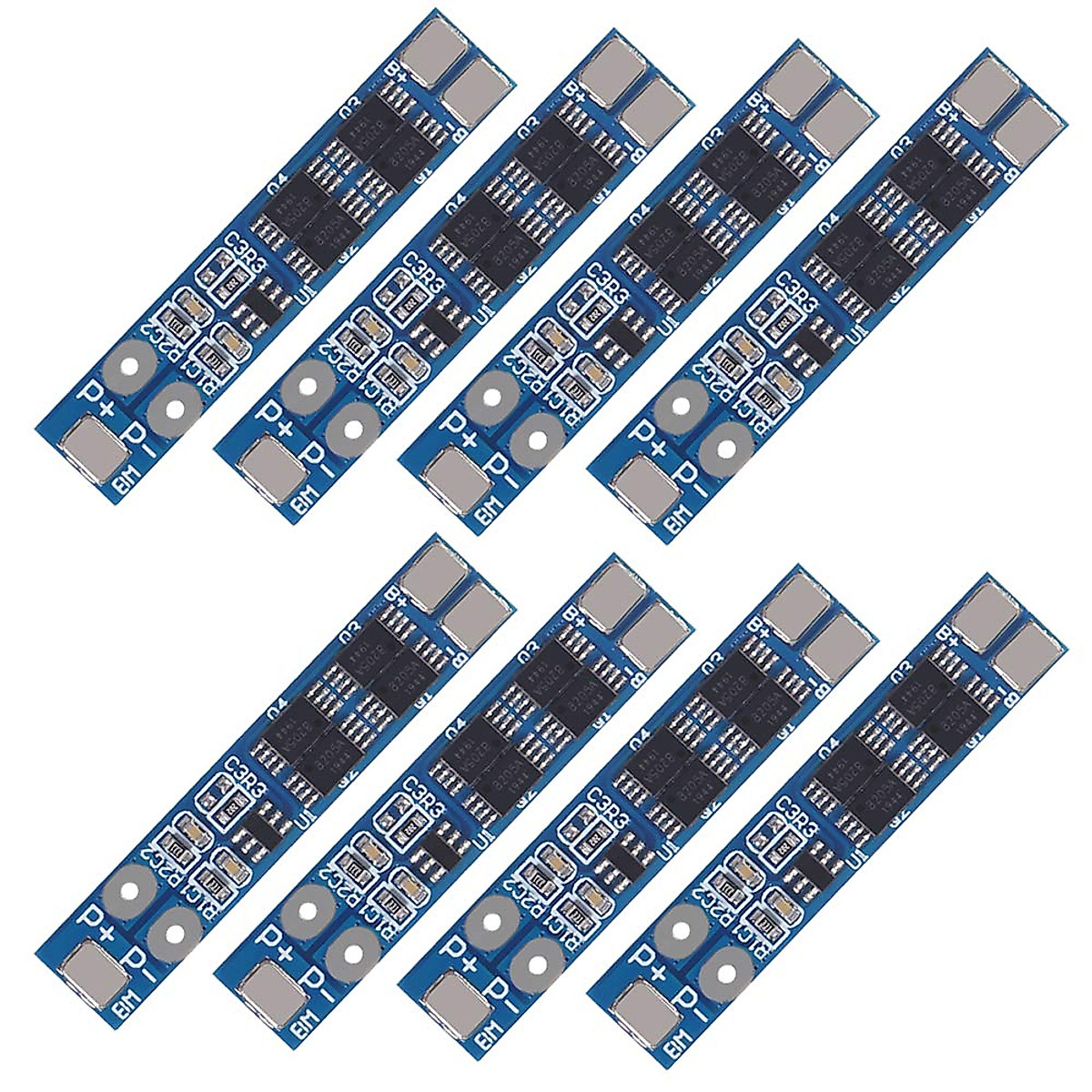 ACEIRMC 2S 7.4V 8.4V 8A 18650 Charger PCB BMS Protection Board for Li-ion Lithium Battery Cell (8pcs)