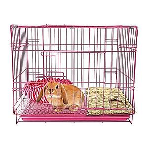 Tfwadmx Rabbit Grass House, Extra Large - Natural Hand Woven Seagrass Play Hay Bed, Hideaway Hut Toy for Bunny Hamster Guinea Pig Chinchilla Ferret