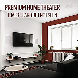 Polk Audio RC80i 2-way Premium In-Ceiling 8" Round Speakers, Set of 2 Perfect for Damp and Humid Indoor/Outdoor Placement - Bath, Kitchen, Covered Porches (White, Paintable-Grille)