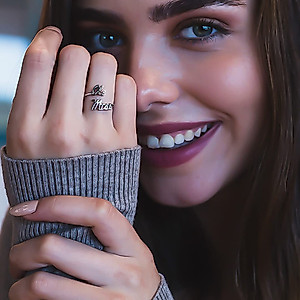 Stone Armory University of Mississippi Ole Miss Jewelry - Ole Miss Stainless Steel Ring - Hypoallergenic and Adjustable Sizes 5-12 - Ole Miss Gifts for Women
