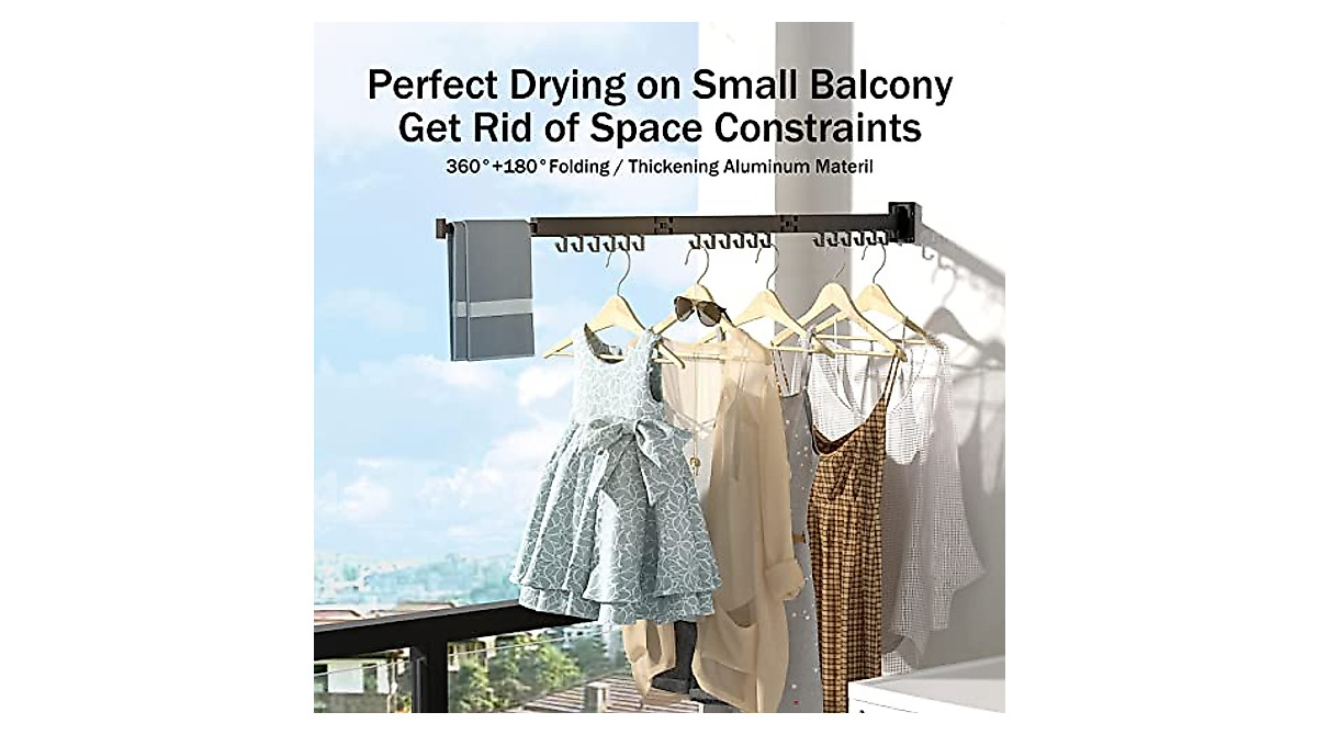 ZdwCyl Clothes Drying Rack,Laundry Drying Rack Wall Mount, Space Saver ...