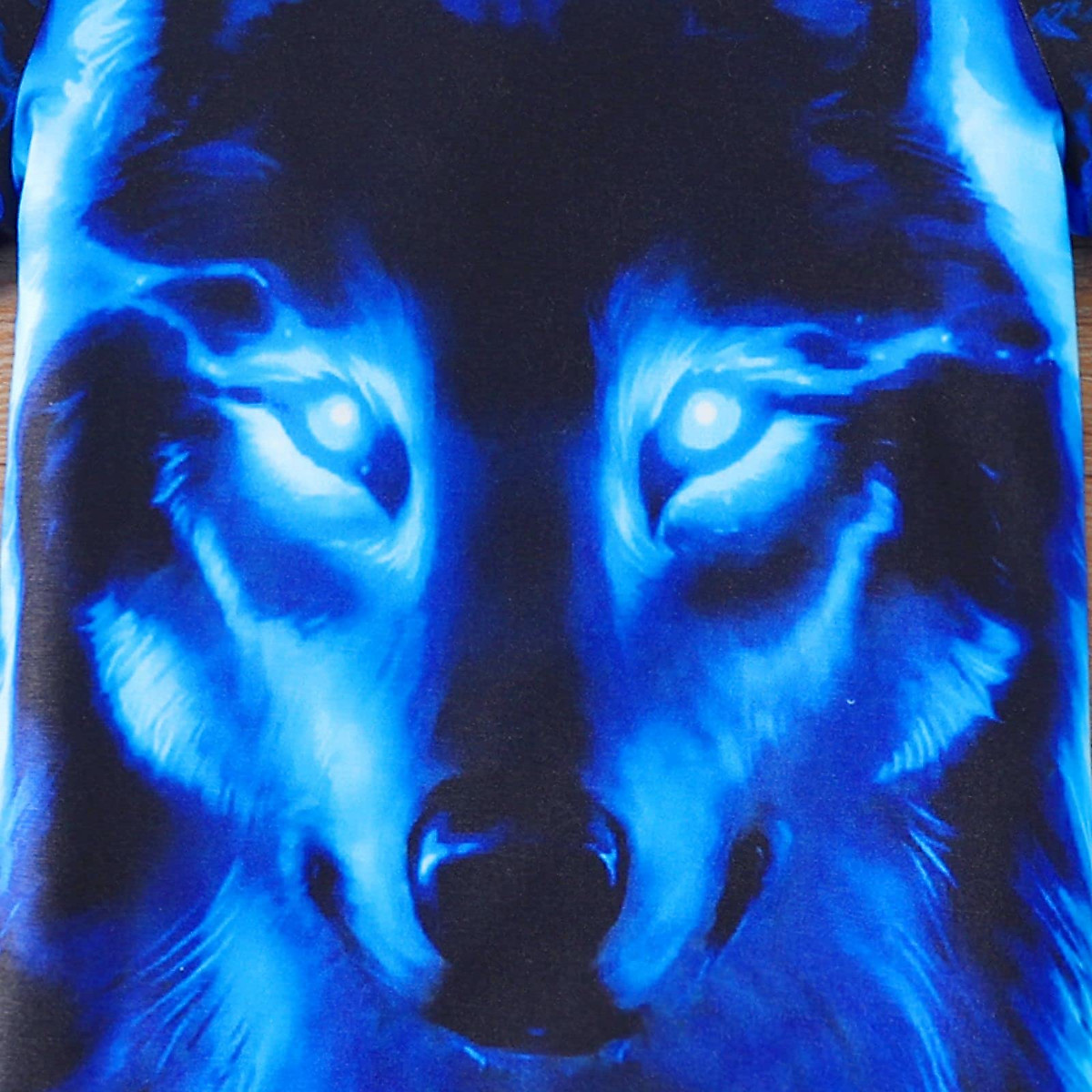 PATPAT Boys Shirt Short Sleeve Novetly 3D Graphic Print Wolf Cool Tee Top Size 10-11Years