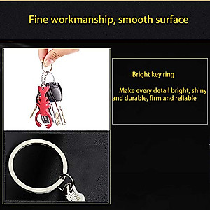 Flat Bottle Beer Opener Key Chain Lobster Wine Bottle Opener 6 Pack Colorful Aluminum Alloy Tool Funny Opener for Home Kitchen Bar Restaurant Bartender Anniversaries Party Supplies